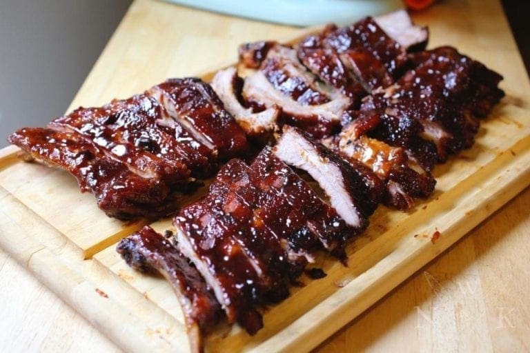 Bourbon Honey Ribs - a glazed BBQ recipe by Nerds with Knives