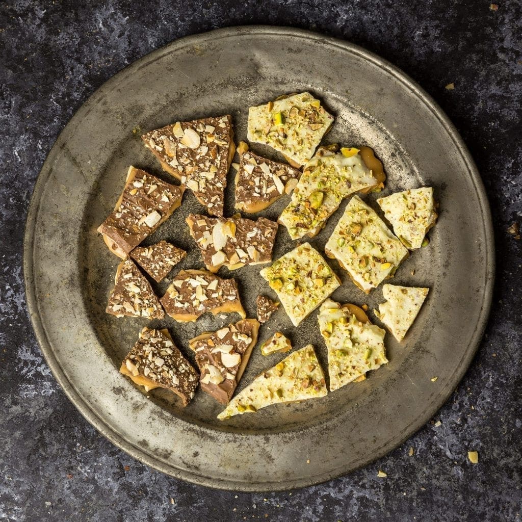 Ultimate English Toffee with Chocolate Topping - Nerds with Knives