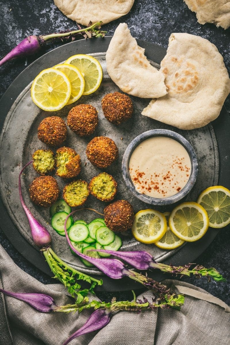 Crispy Falafel with Homemade Pita and Lemon-Garlic Tahini Sauce - Nerds ...