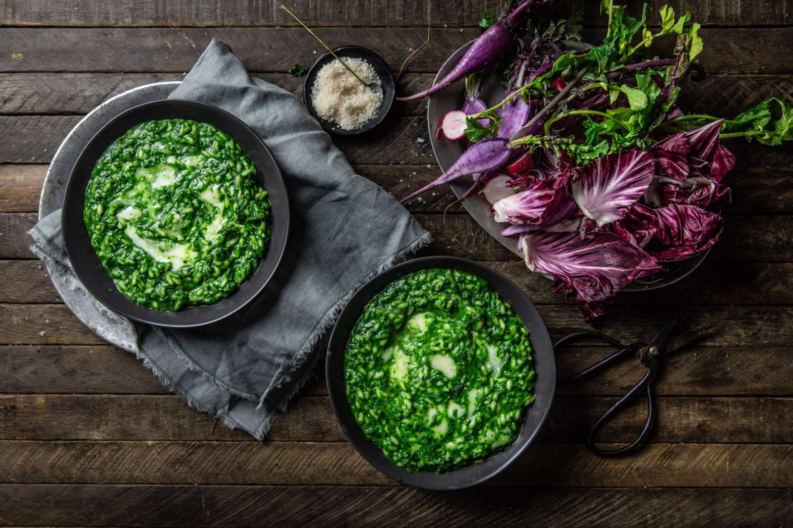 Garden Nettle and Green Garlic Risotto - Nerds with Knives